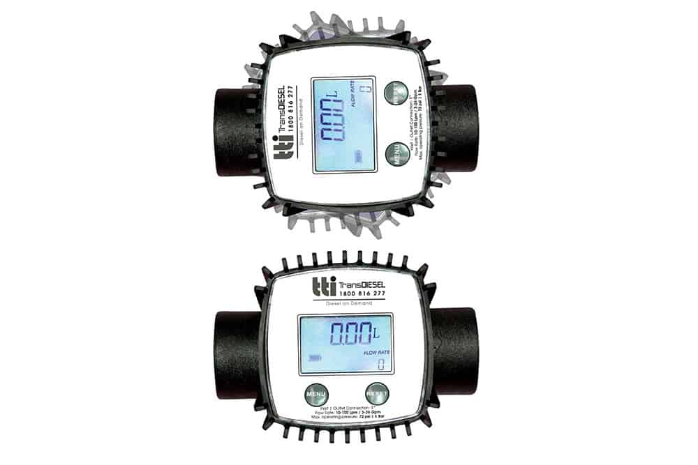 5-Digit Electronic Flow Meter with 1 Inch Ports | TTi