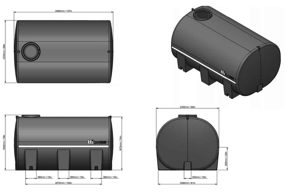 10000L DieselCadet™ Free-Standing Diesel Tank | TTi