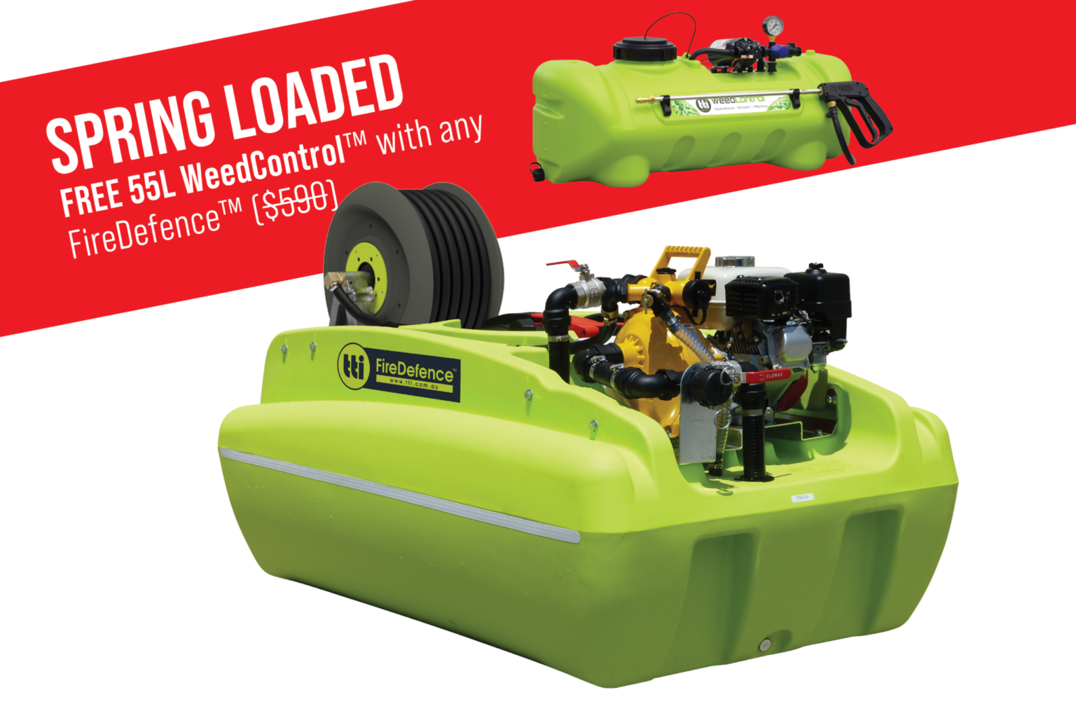 600L FireDefence™ Portable Fire Fighting Unit | TTi