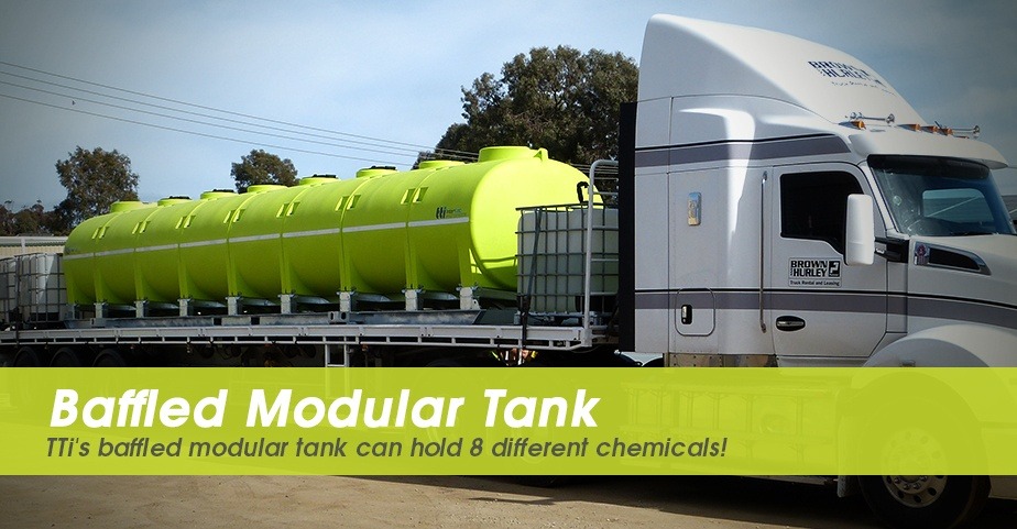 TTi’s baffled modular tank can hold 8 different chemicals!
